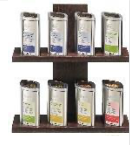 TeaLeaf display base wooden, stained wenge (without tins) W/H/D (cm ...